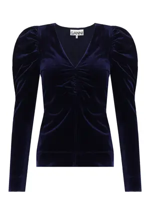 GANNI Ganni Velvet Top