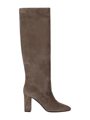 VIA ROMA 15 Suede Heeled High Boots - Grey