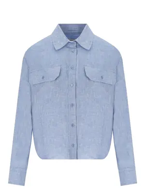 Max Mara Eureka Linen Shirt - Light Blue