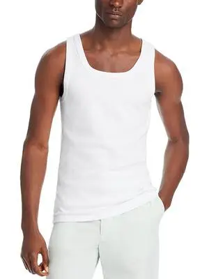 Nn07 Mick Cotton Blend Tank - White