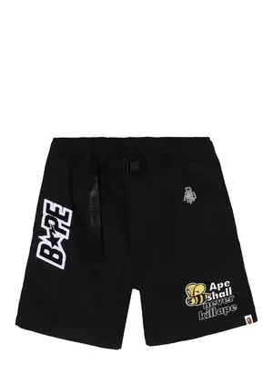 A BATHING APE Patchwork Eazy Shorts - Black