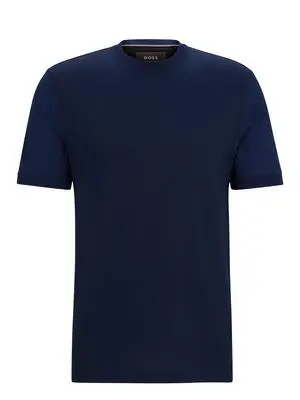 BOSS Cotton-silk T-shirt - Blue