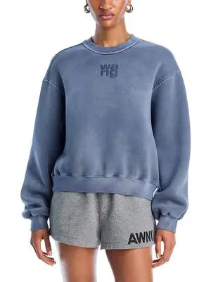 Alexander Wang Essential Terry Sweatshirt - Washed Blue Ink