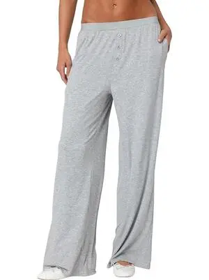 EDIKTED Heather Lounge Pants - Gray Melange