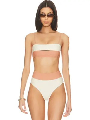 LOVERS AND FRIENDS West Coast Bikini Top - Cream & Honey