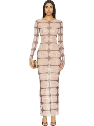 Superdown Amaya Maxi Dress - Brown Multi