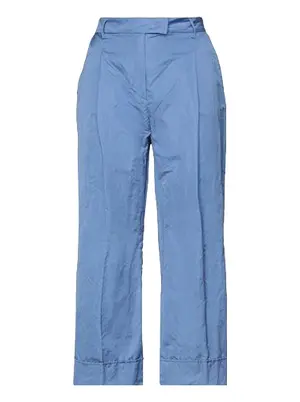 MANILA GRACE Straight-Leg Cropped Pants Pastel Blue