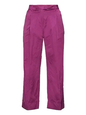 MANILA GRACE Straight-Leg Cropped Pants Purple