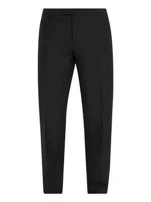 Versace Wool-mohair Tuxedo Pants - Black