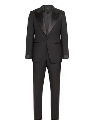 TOM FORD Shelton Twill Peak Tuxedo Black