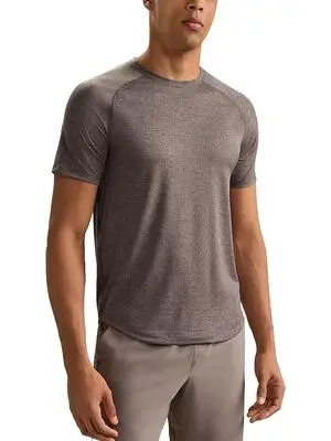 RHONE Atmosphere Short Sleeve Crewneck Tee Foggy Taupe Heather