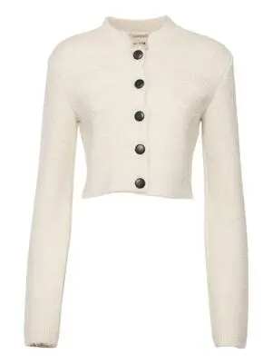 Khaite Ello Cropped Silk Cashmere Jacket - Neutrals