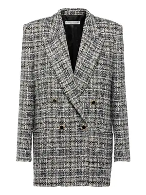 Alessandra Rich Wool Lamé Tweed Blazer - Multicoloured