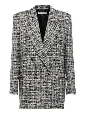 Alessandra Rich Wool Lamé Tweed Blazer - Multicoloured