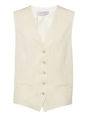 Max Mara Zuai Virgin Wool Vest - White