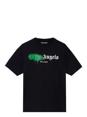 Palm Angels Milano Sprayed Logo T-shirt - Black