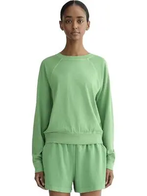 Everlane Off-Duty Long-Sleeve T-Shirt Green Garment Dye