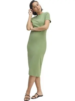 Everlane Form Midi Dress Jade Green