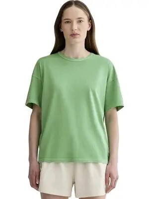 Everlane Essential Cotton Boyfriend T-shirt - Green Garment Dye