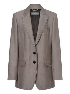 Alberta Ferretti Single-breasted Virgin Wool Blazer - Grey
