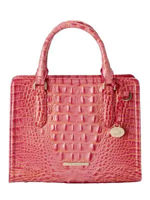 Brahmin Brahmin Cami Embossed Satchel Coral Snapdragon