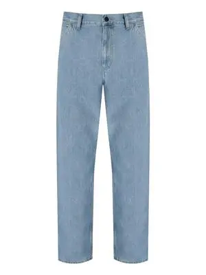 Carhartt Work In Progress Single Knee Denim Jeans Light Blue
