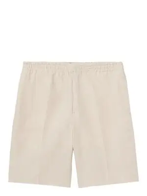 Zegna Straight-leg Oasi Linen Drawstring Shorts - Neutrals