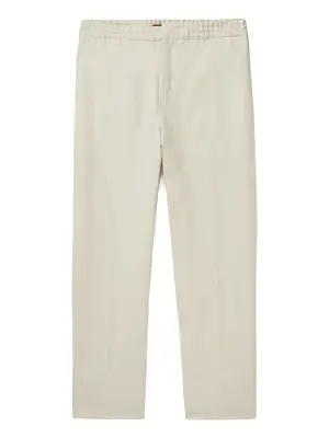 Zegna Tapered Oasi Linen Trousers - Neutrals