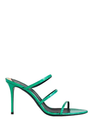 GIUSEPPE ZANOTTI Clandestino Patent Leather Sandals - Jade