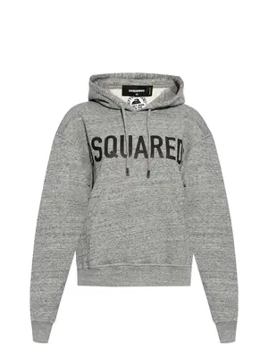 Dsquared2 Logo-print Cotton Hoodie - Grey