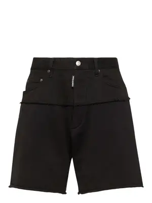 Dsquared2 Piped-trim Denim Shorts - Black
