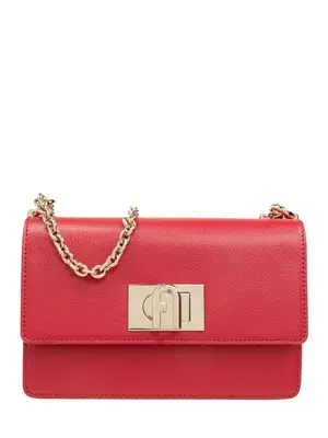 Furla Mini Ballerina Leather Crossbody Bag - Red