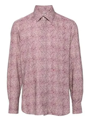 Corneliani Geometric-print Shirt - Purple