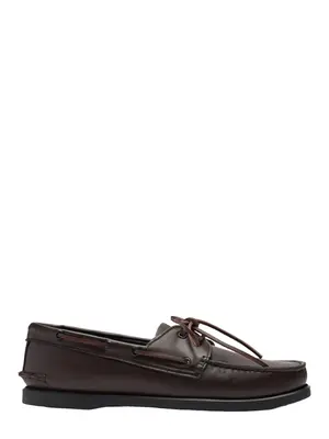 SCAROSSO Smooth-leather Boat Shoes - Brown