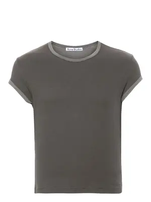 Acne Studios Waffle-knit Cotton T-shirt - Grey
