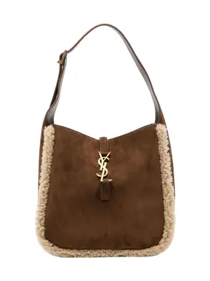 Saint Laurent Small Le 5 À 7 Suede Shoulder Bag Brown