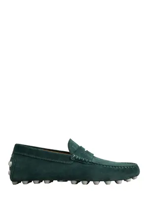 TOD'S Gommino Suede Loafers - Green