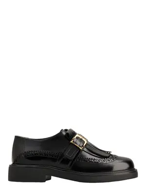 TOD'S Fringe-detail Leather Loafers - Black