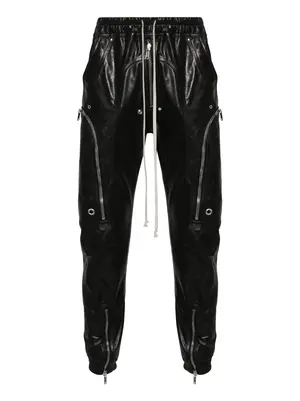 Rick Owens Bauhaus Leather Cargo Pants - Black