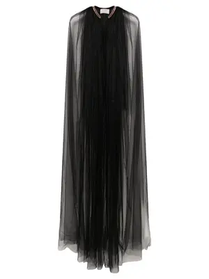 V:PM ATELIER Wanda Tulle Cape - Black