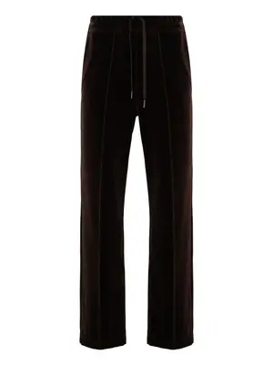 TOM FORD Straight-leg Velour Track Pants - Brown