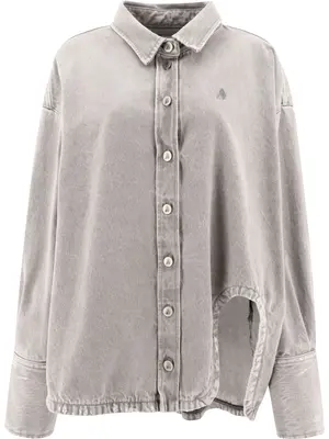 Attico Cut-out Detail Shirt - Grey