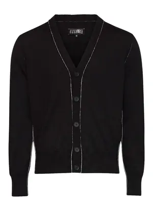 MAISON MARGIELA Single-stitch Fine-knit Cardigan - Black