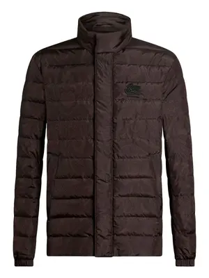 Etro Paisley Print Puffer Jacket - Brown