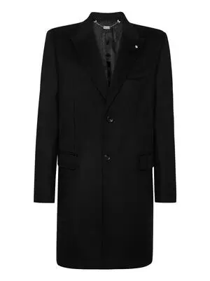 BILLIONAIRE Single-breasted Felted Coat - Black