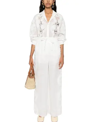 Zimmermann Halliday Wide-leg Trousers - White