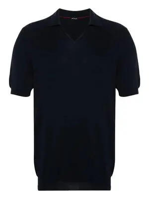 Kiton Fine-knit Cotton Polo Shirt - Blue