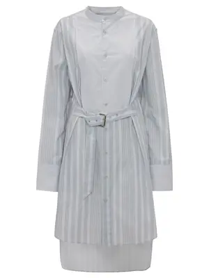 JW Anderson Belted Striped Shirtdress - Grey
