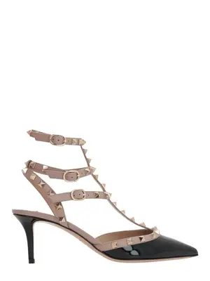 Valentino Garavani Rockstud Pointed-toe Leather Pumps - Black