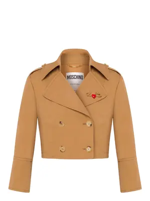 Moschino Cropped Double-breasted Jacket - Neutrals
